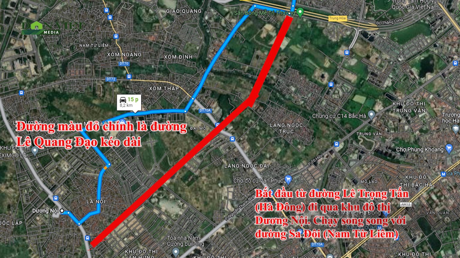 Đường Lê Quang Đạo kéo dài và Vinhomes Green Bay 2 đang thay đổi diện mạo phía Tây Thủ Đô Thế Nào?